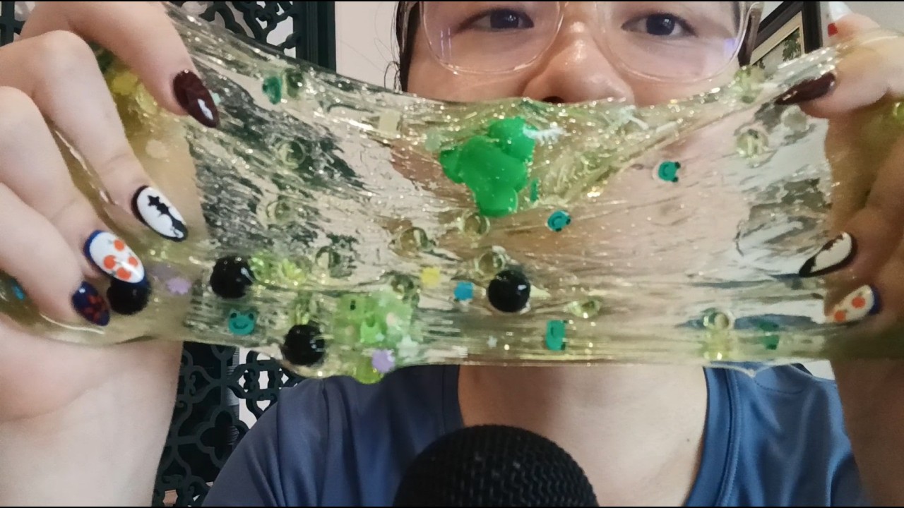 ASMR | Playing With Slime (On Mic) - YouTube