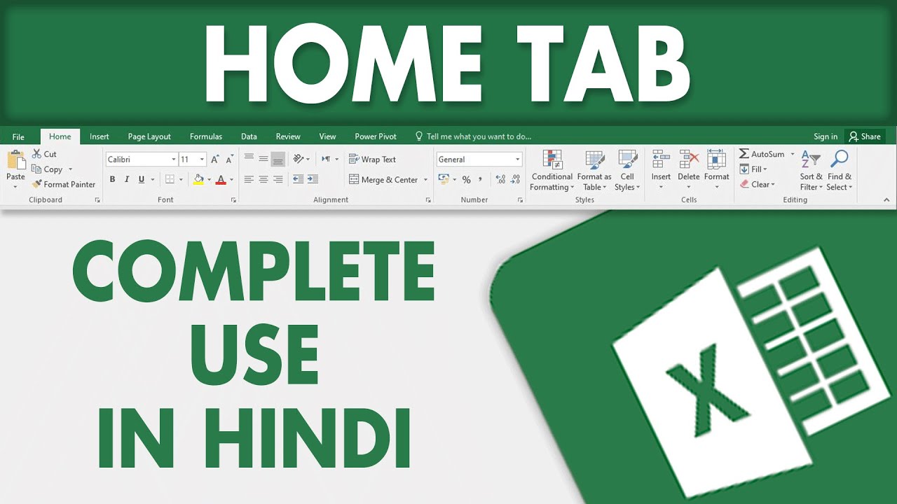 Home Tab Excel Ms Excel Complete Home Tab Excel Tutorial For Beginners In Hindi And Urdu