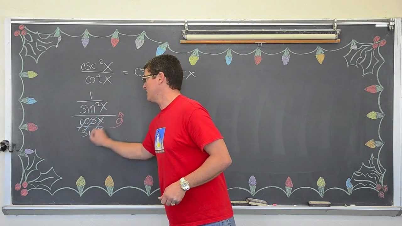 Verifying Trigonometric Identities Pt 1 - YouTube