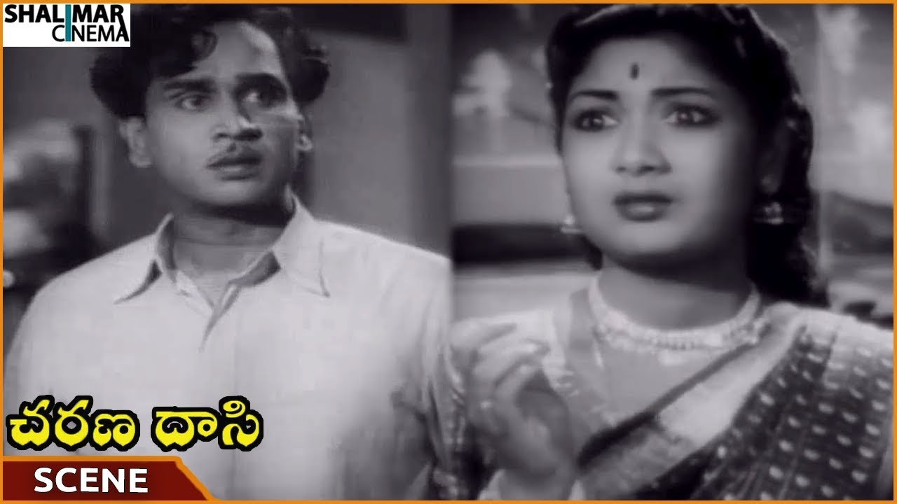 Charana Daasi Movie || Savitri Apologize To ANR For Knowing Truth ...