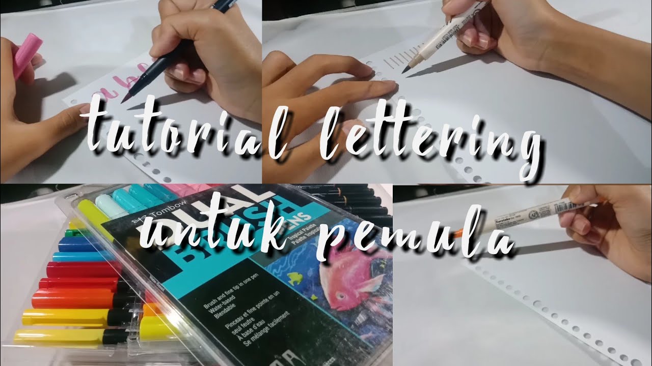 Tutorial lettering untuk pemula🍒 - YouTube