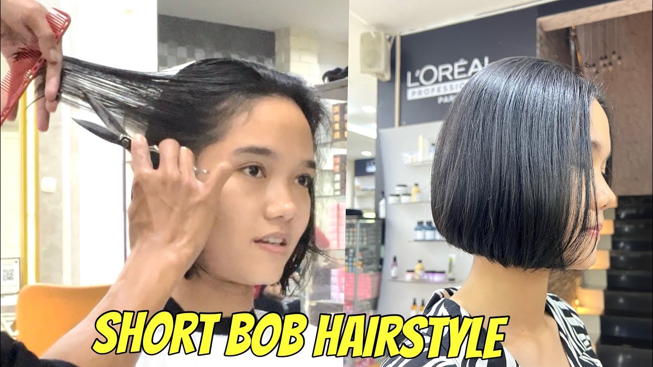 BOB HAIRCUT | MODEL RAMBUT BOB POLWAN | cara mudah potong rambut bob ...