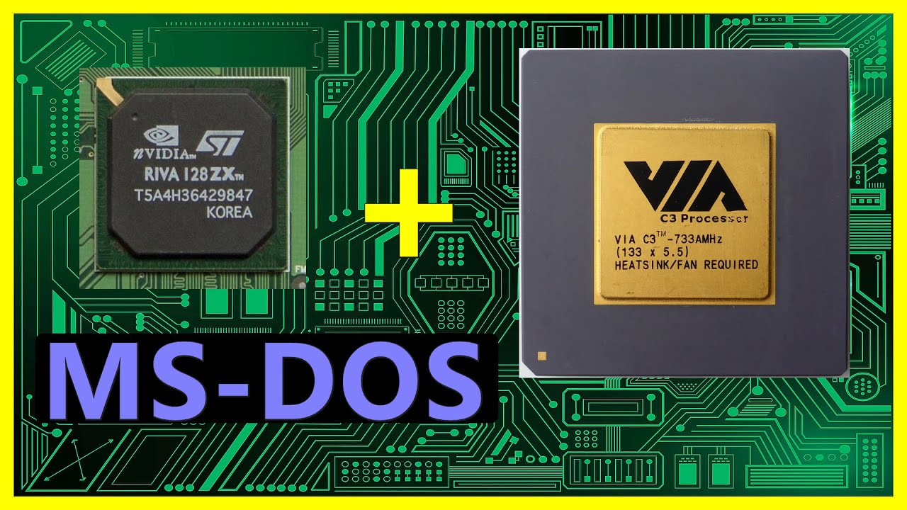 [MS-DOS] Test Zestawu: VIA C3 733MHz + Riva 128ZX 8MB AGP - YouTube