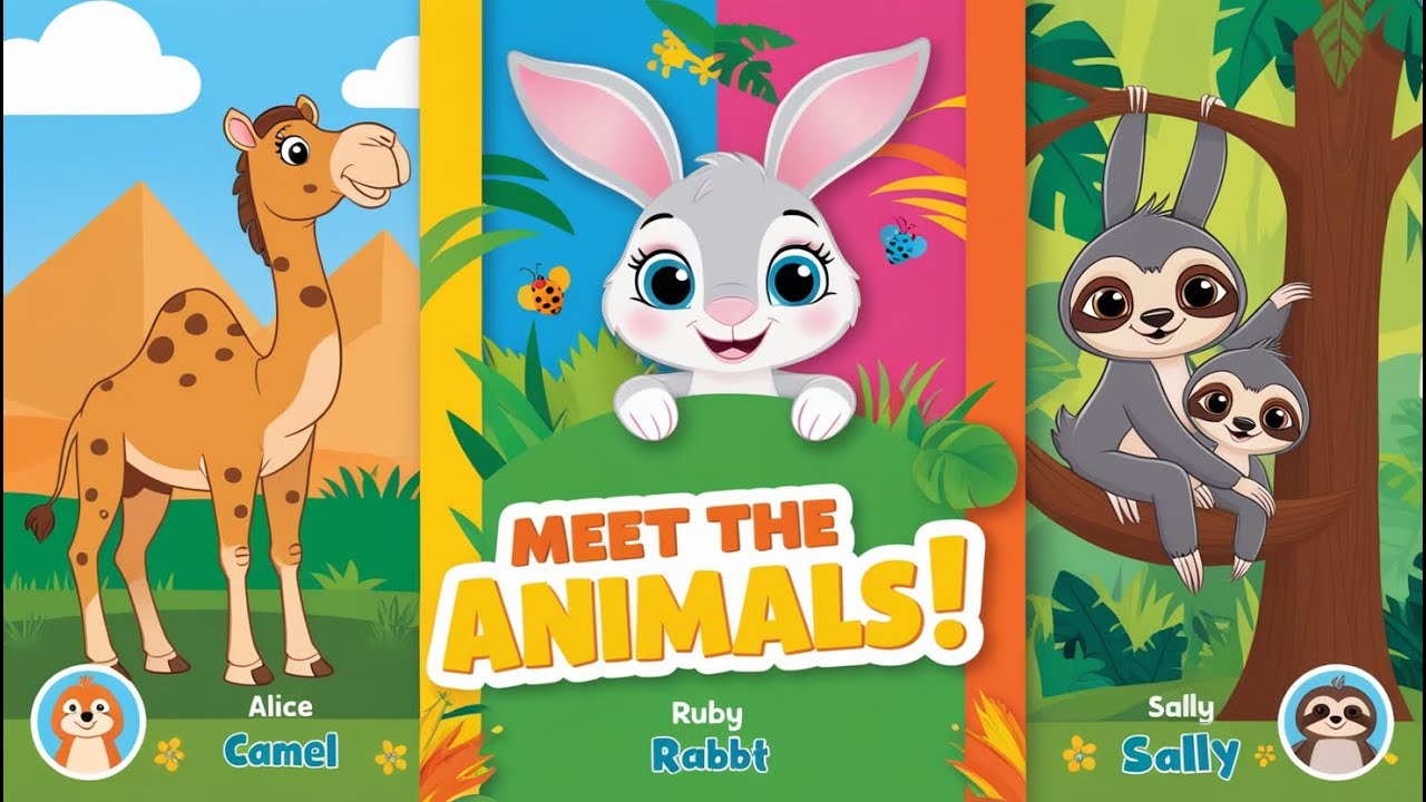 "Meet the Animals: Fun Song with Alice the Camel, Ruby the Rabbit, and ...