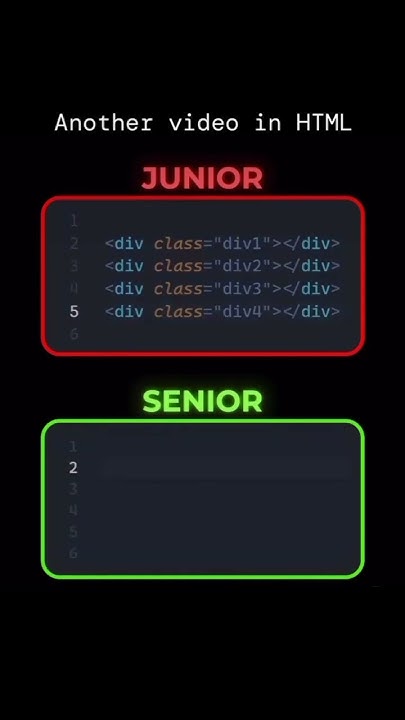 Senior vs Junior Developer Coding Style 🔥 | Code Like a Pro! #programming #shorts - YouTube