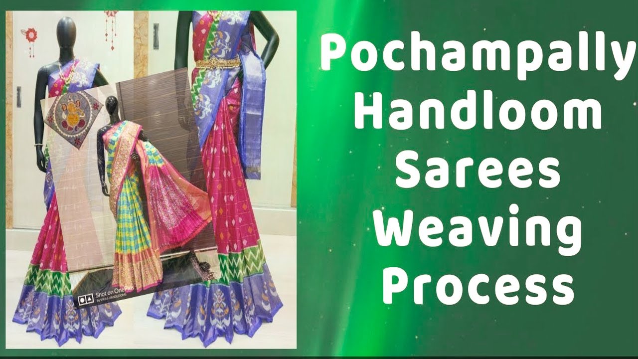 👉 Pochampally Ikat Sarees Weaving Process 👩‍🦰|| Live Interaction With ...