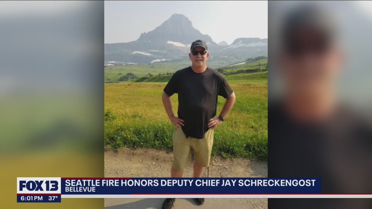 Memorial service for Seattle Fire Deputy Chief - YouTube