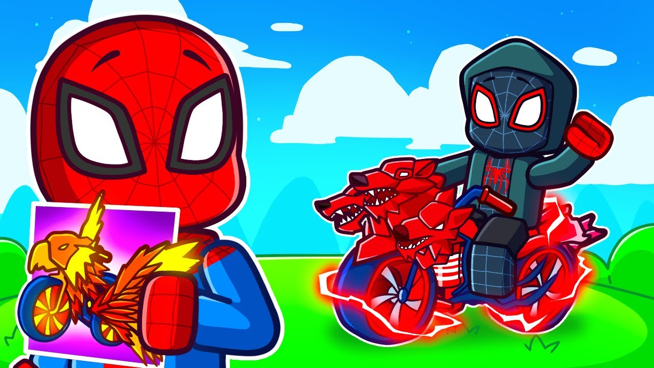 Spider Man Pretends to be a NOOB in ROBLOX BIKE OBBY, Then Uses ...