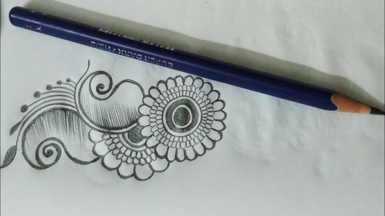 Pencil shading mehandi design || Easy mehandi design || Mehandi designs ...