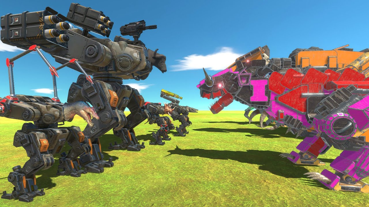Robot War - B.O.S.S Team VS Dinosaur Robot - Animal Revolt Battle ...