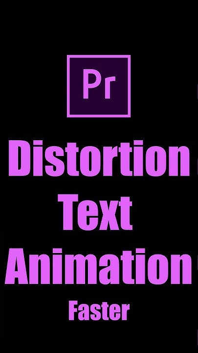 Distortion Text Animation | Lens Distortion Effect | Adobe Premiere Pro Tutorial | Youtube ...