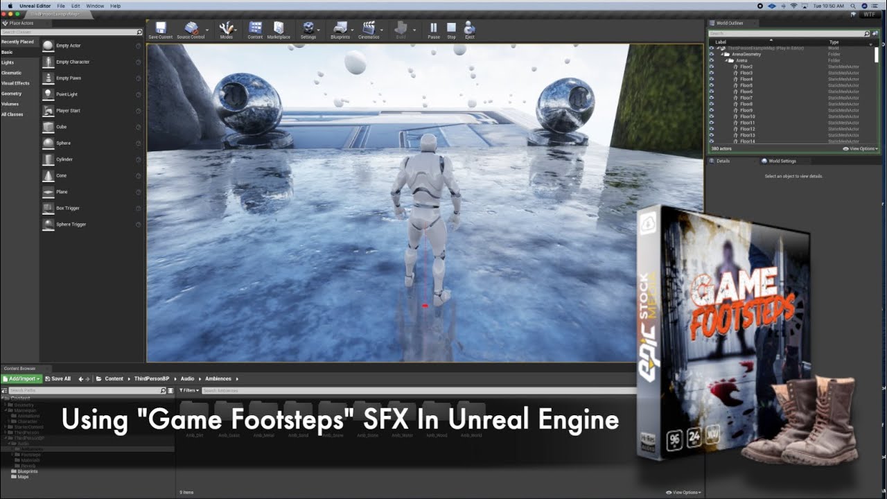 Using "Game Footsteps" SFX In Unreal Engine - YouTube