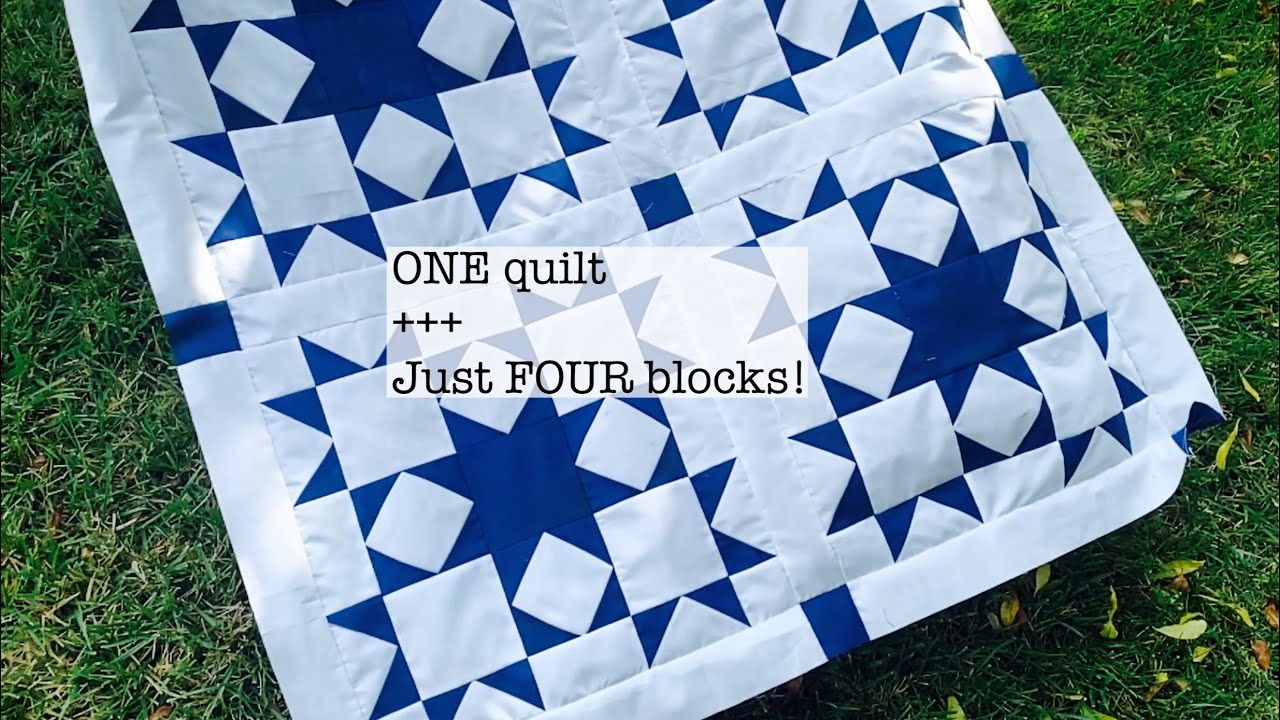 Make a FOUR block quilt | sew along with me as I finish a small quilt ...