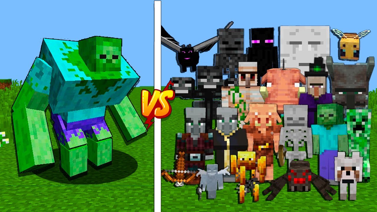 Mutant Zombie vs Every mob in Minecraft - All Mobs - YouTube