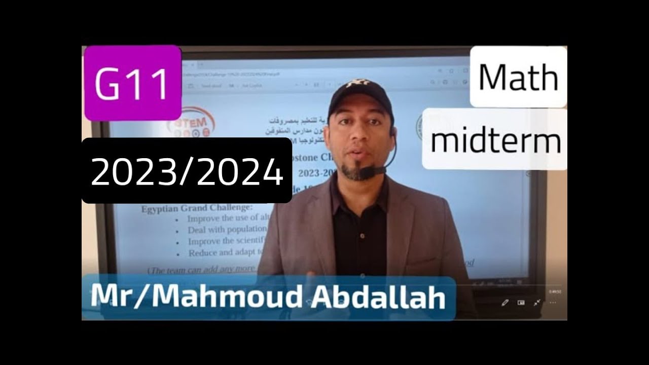 Math midterm 2023/2024 G11 - YouTube