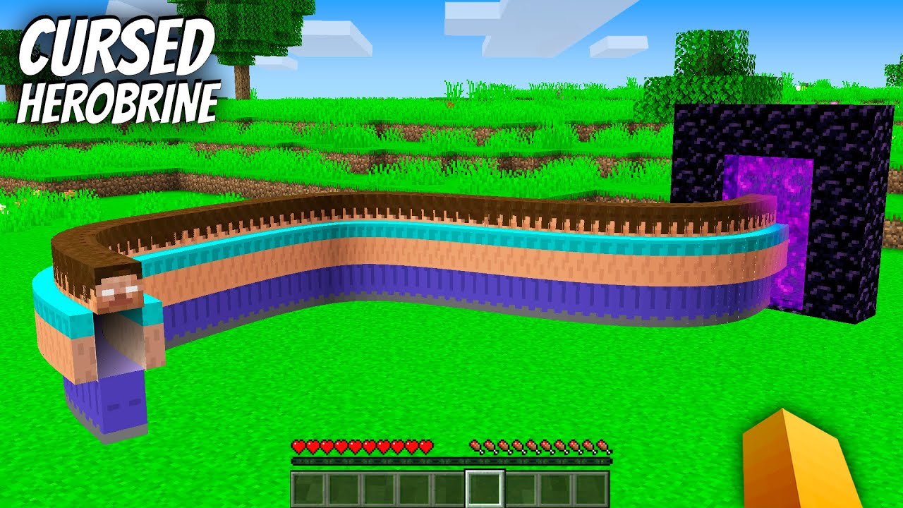 I found a CURSED LONGEST HEROBRINE in Minecraft ! What's INSIDE the ...