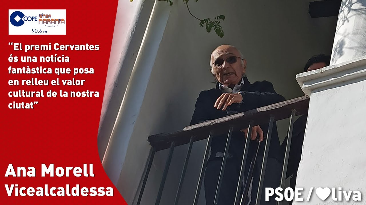 Ana Morell felicita a Francisco Brines pel Premi Cervantes - YouTube