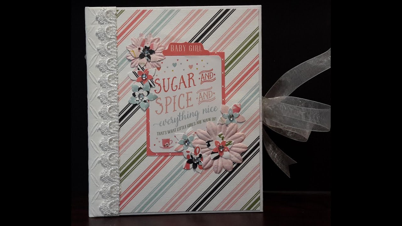 Mini Album #59 - 7 x 5-3/4 Album using Carta Bella Rock-A-Bye Baby Girl ...