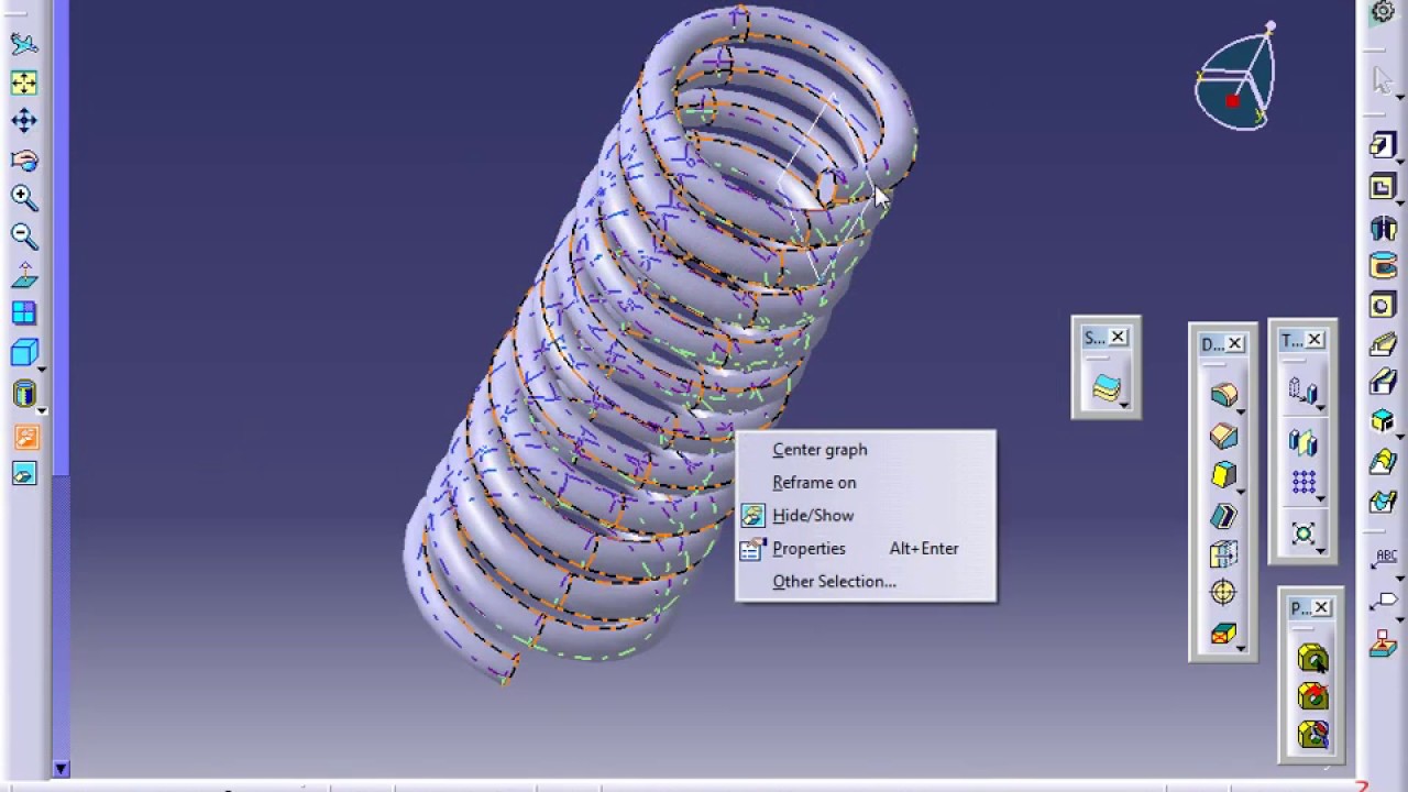 How to make spring in Catia V5 part modelling - YouTube