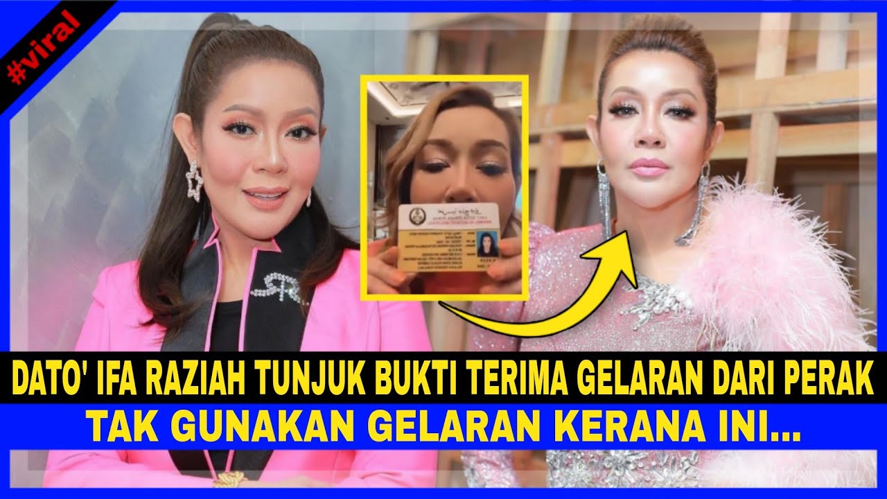 [LIVE] Dato' Ifa Raziah TUNJUK BUKTI Terima Gelaran DARI PERAK. Tak ...