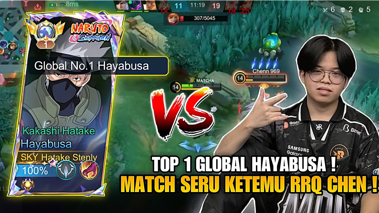 MATCH SERU KETEMU RRQ CHEN ! TOP 1 GLOBAL HAYABUSA ! MOBILE LEGENDS ...