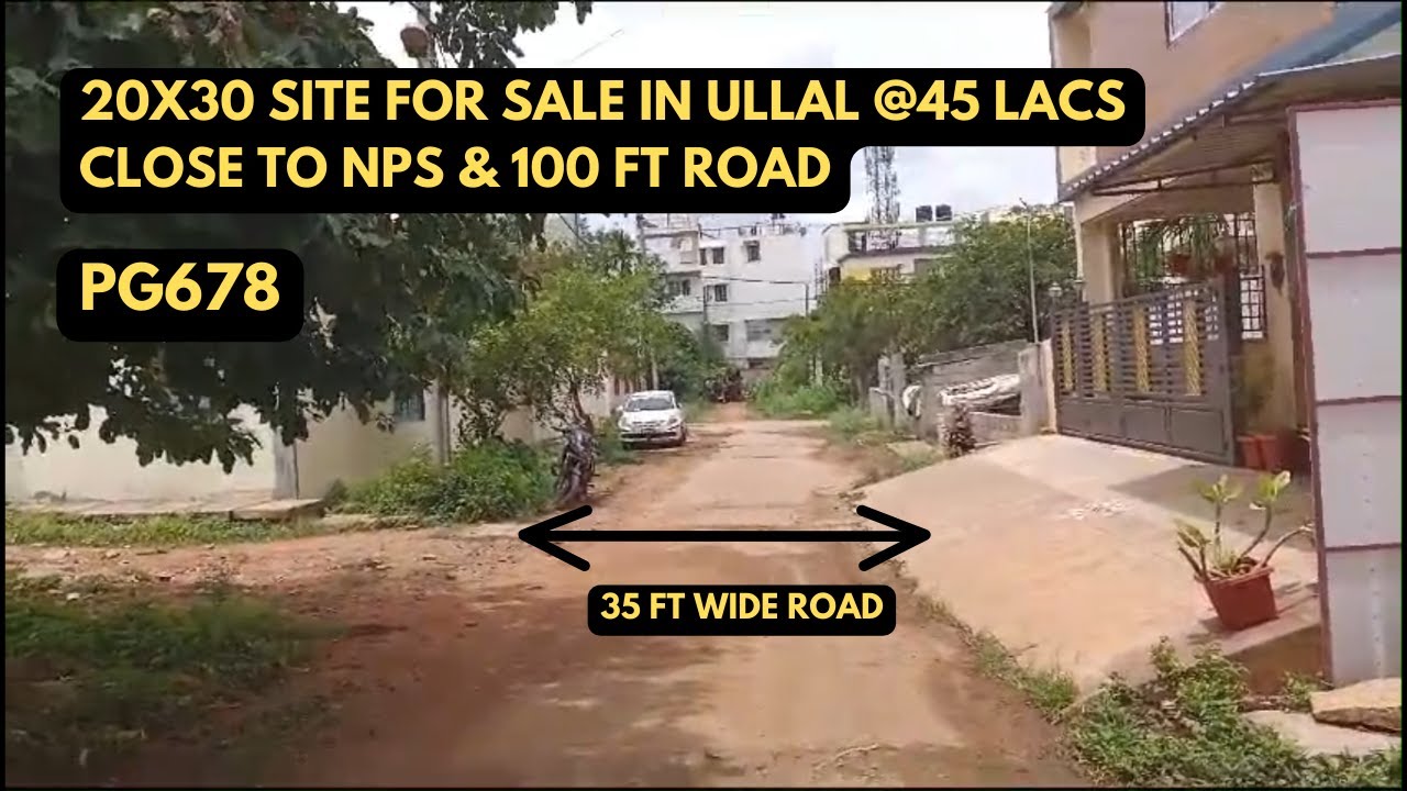 20x30 Site near NPS Ullal with Parks, Main Road @45 Lacs | Attached to ...