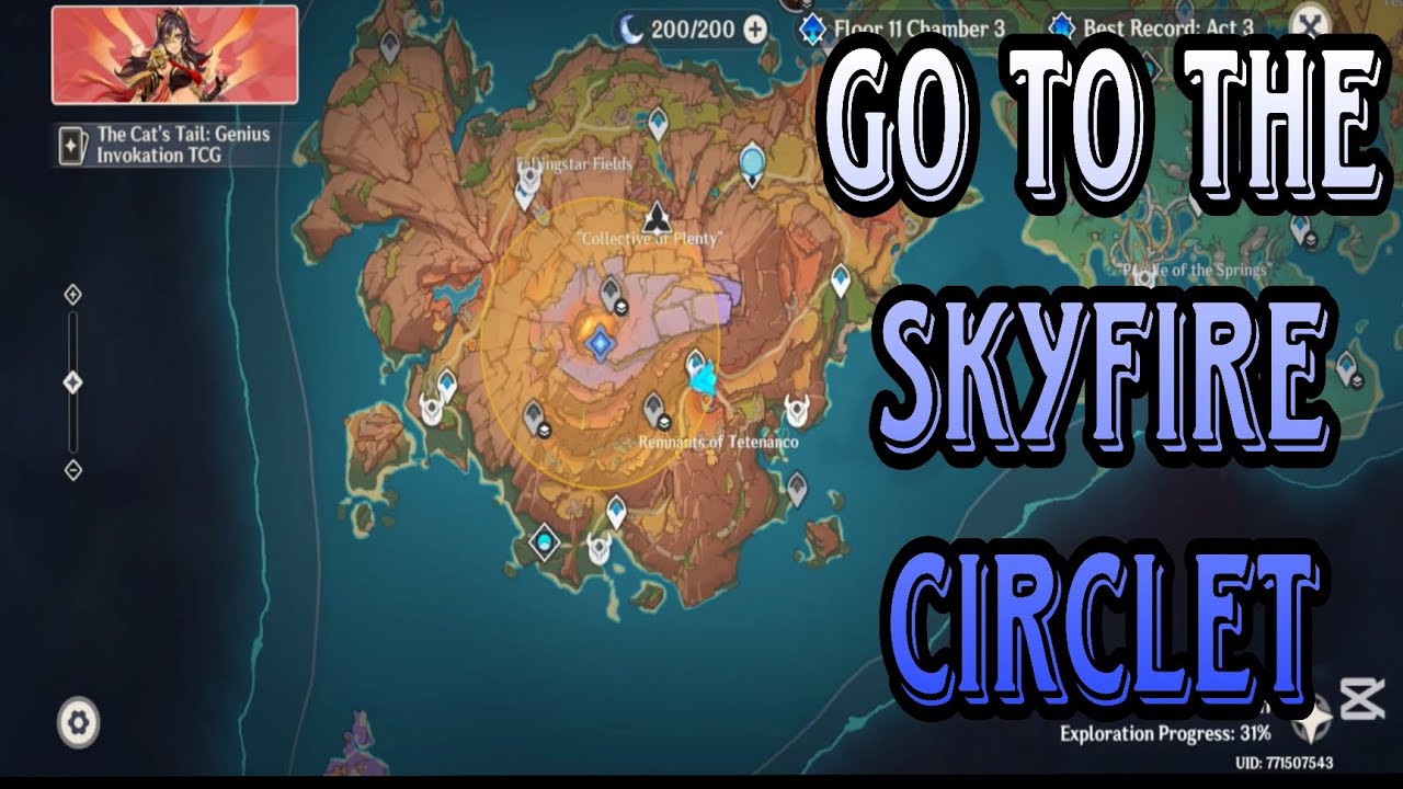 Go to the Skyfire Circlet || Natlan New map Quest || Path to the ...