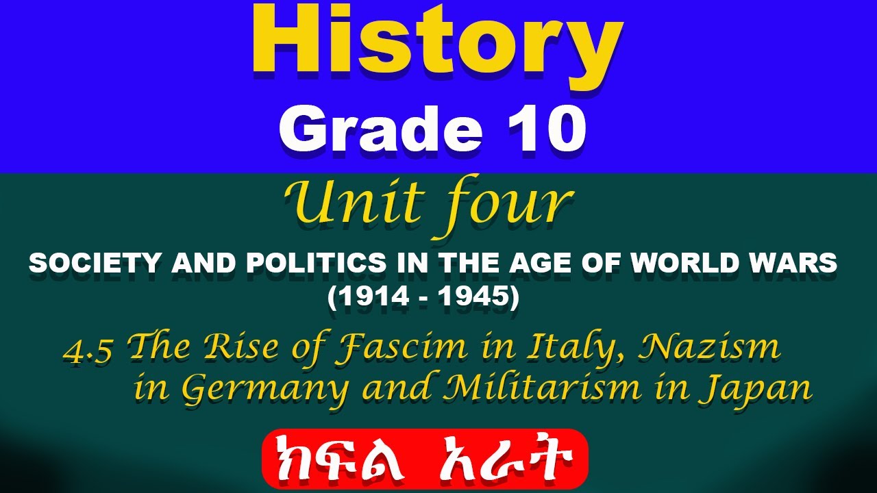 History grade 10 unit 4 part 4 | The Rise of Fascism in Italy, Nazism ...