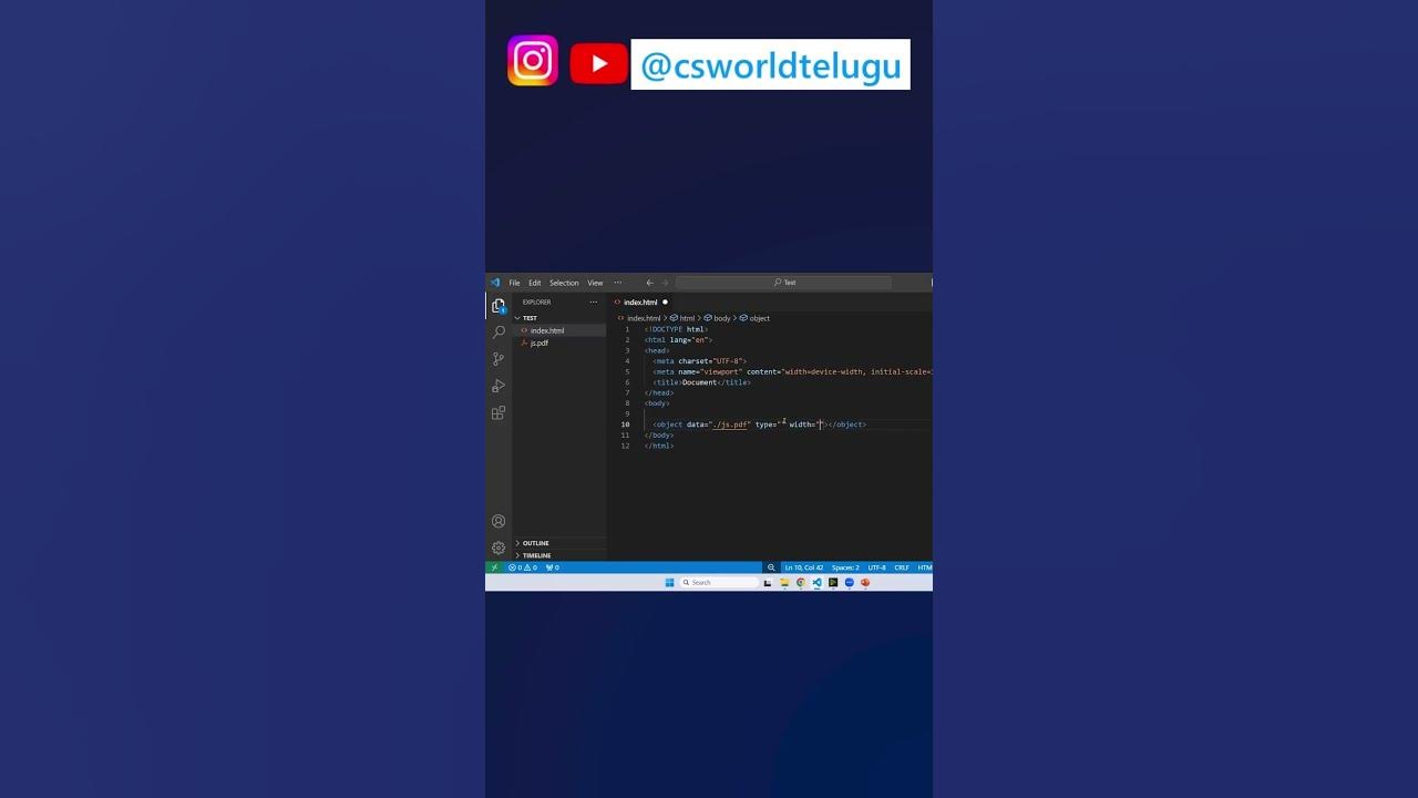 show pdf file in website | object tag | iframe tag in html | html tutorials #html # ...