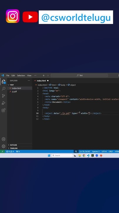 show pdf file in website | object tag | iframe tag in html | html tutorials #html # ...