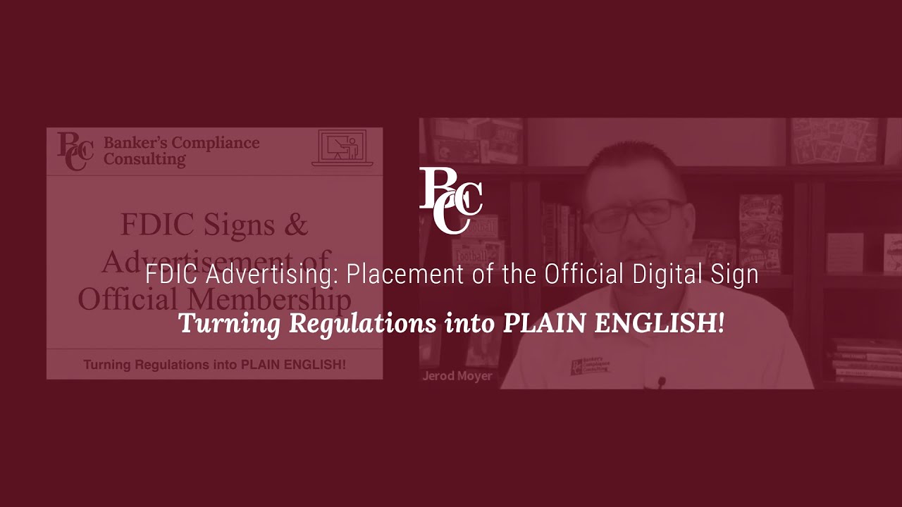FDIC Advertising: Placement of the Official Digital Sign - YouTube