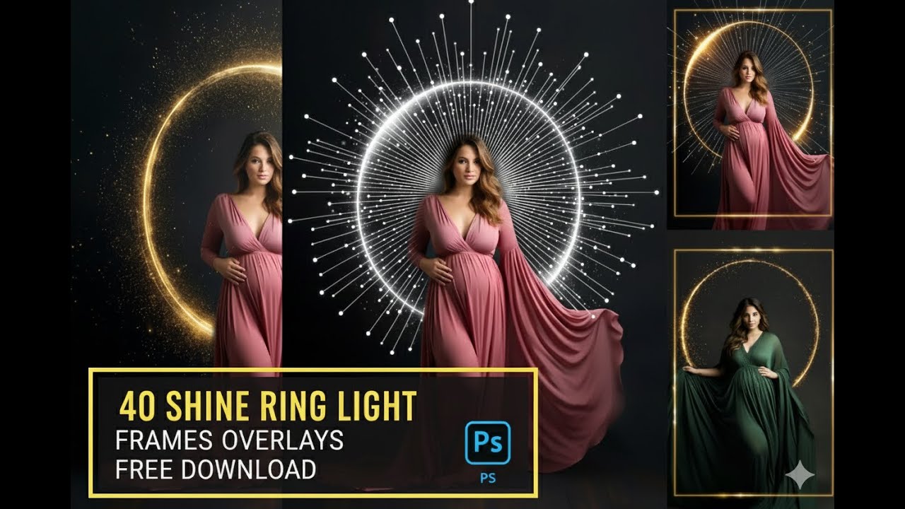40 FREE Shine Ring Light Overlays for Photoshop | Ozzie Official Pro ...