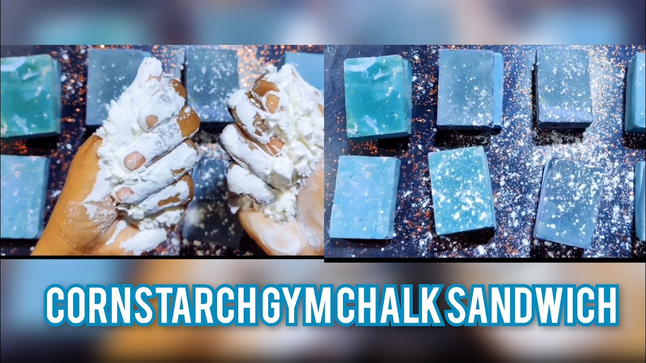 Gym Chalk And Cornstarch Sandwiches| Cornstarch ASMR | Sleep Aid ...