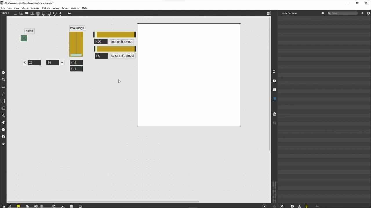 Max Tutorials Max Basic Tutorial 20 Presentation Mode Your First Steps into the World of Max MSP ...
