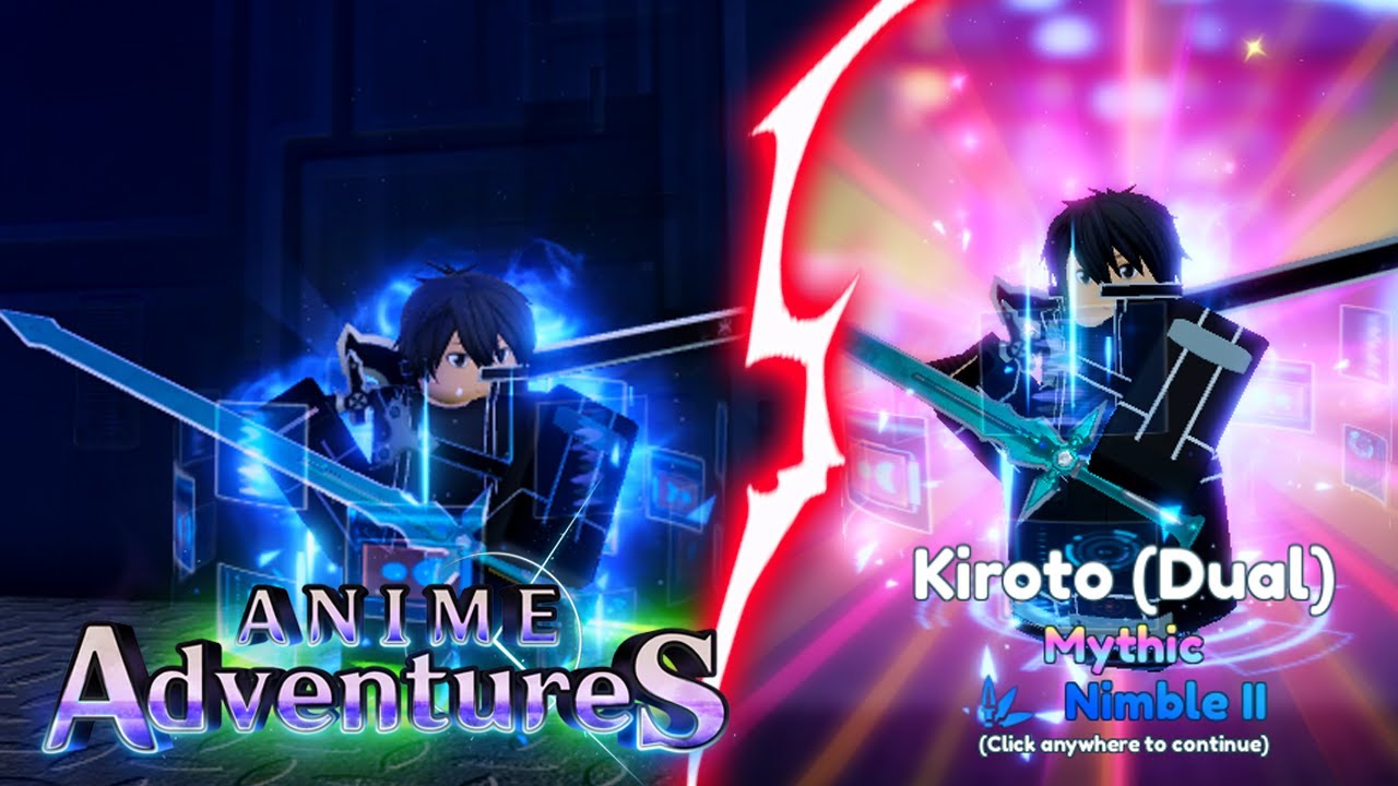 ENTENDA A FORÇA DE KIRITO DUAL NO ANIME ADVENTURES (EVOLVED LEVEL 100 ...