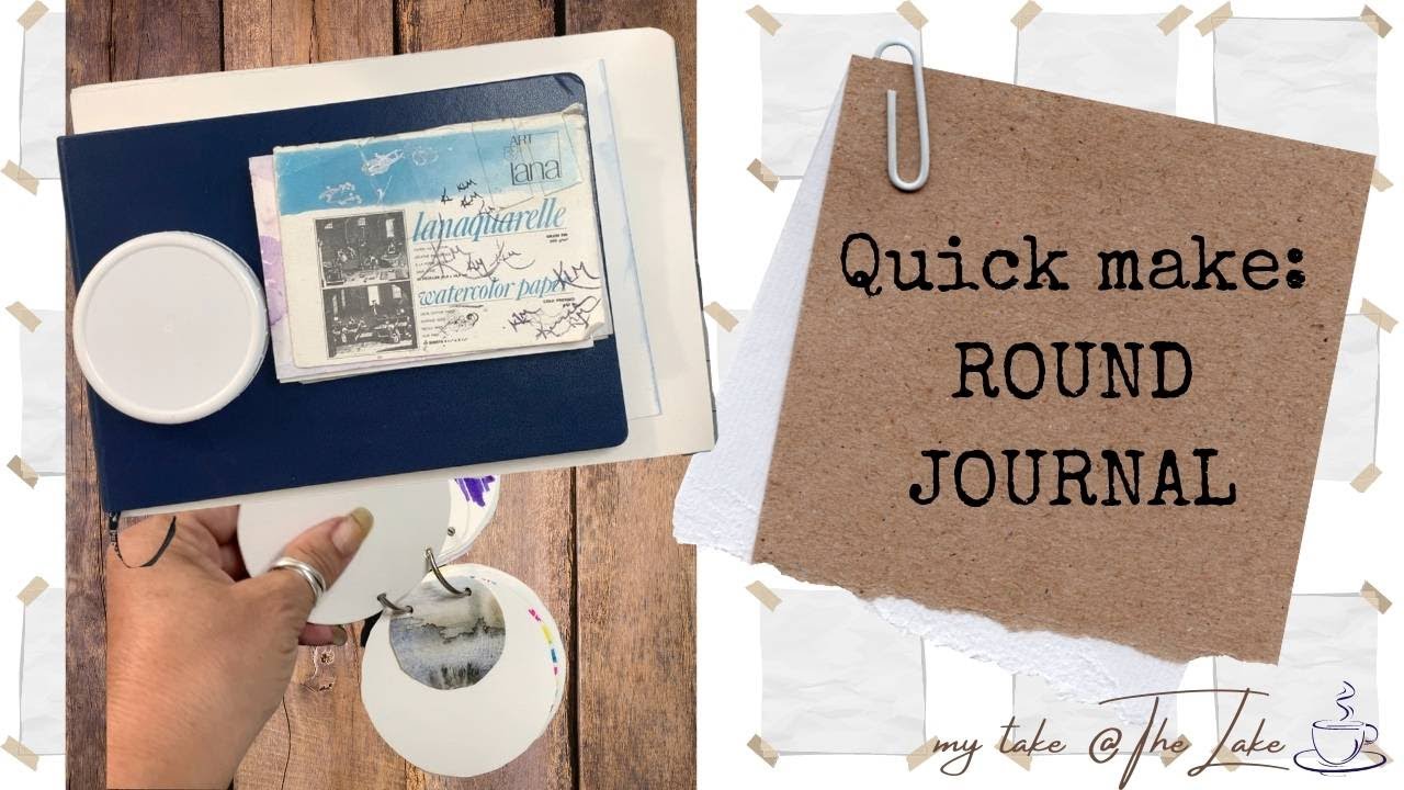 Quickie make: Super FUN round journal to play in #junkjournal # ...