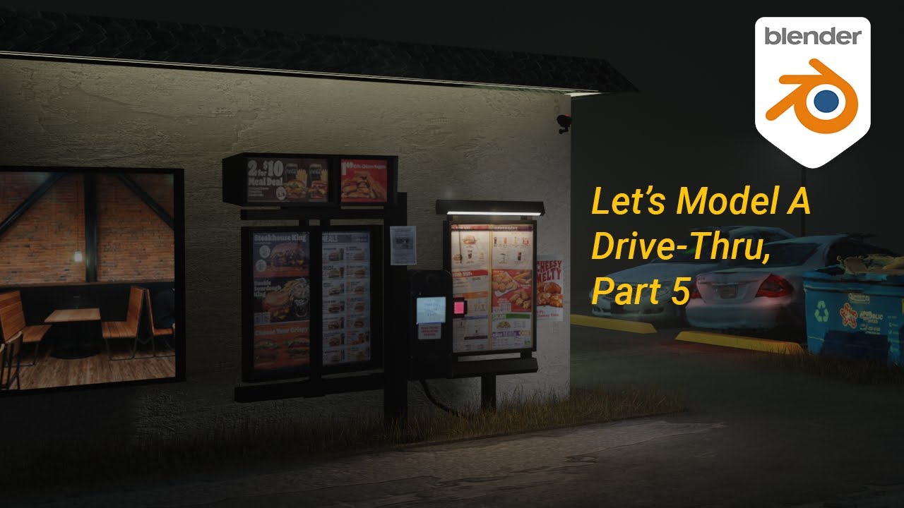 Let's Model A Drive-Thru in Blender, LIVE! - Part 5 - #b3dNChill Stream ...