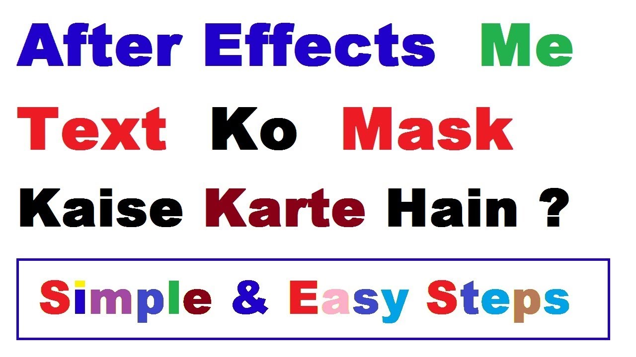 How To Mask Text In After Effects With Dropshadow Background In Hindi YouTube How To Mask Text In After Effects With Dropshadow Background In Hindi YouTube