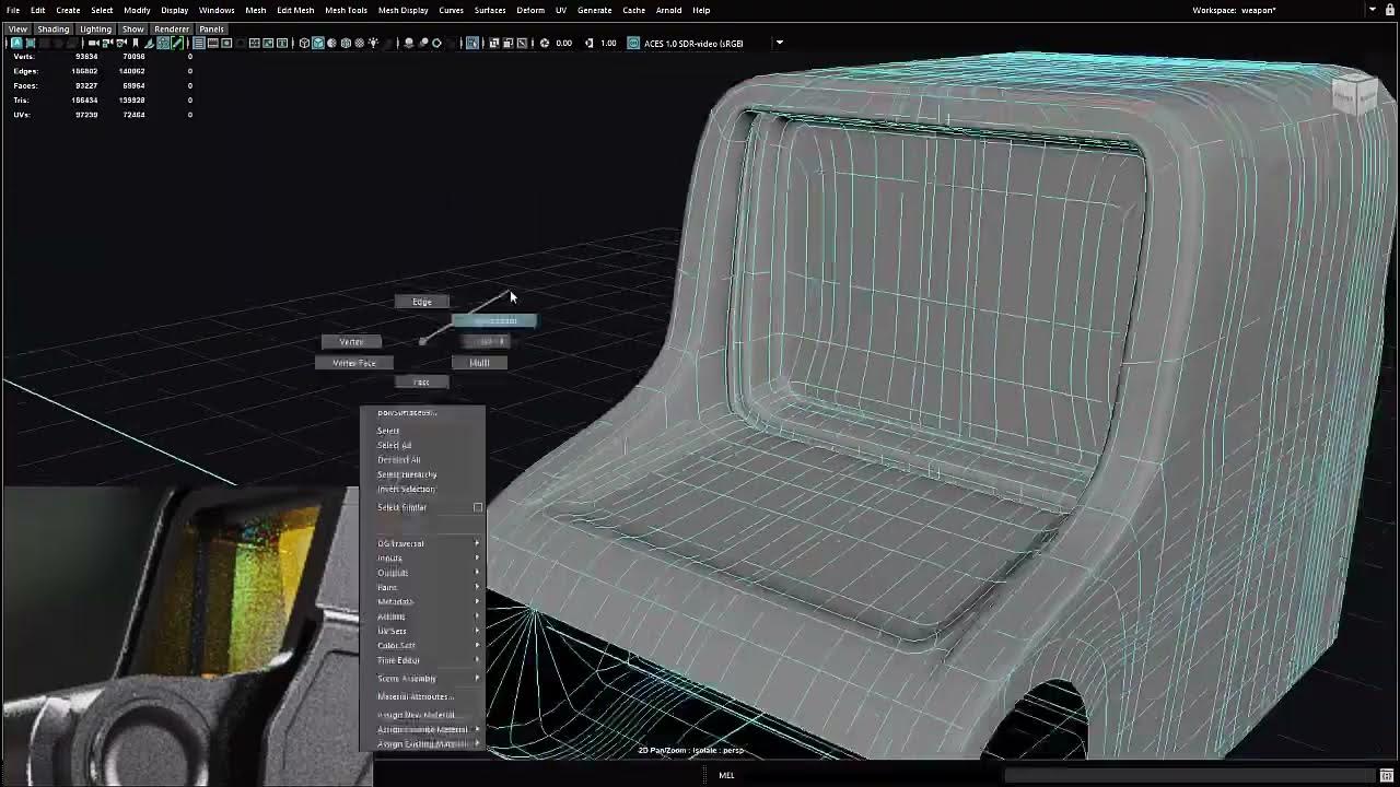 Red Dot Scope Modeling timelapse (Autodesk Maya) - YouTube