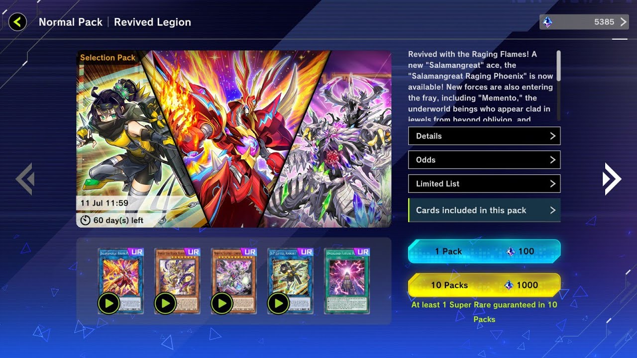 【Yu-Gi-Oh! Master Duel】New Selection Pack Is Here! Revived Legion - YouTube