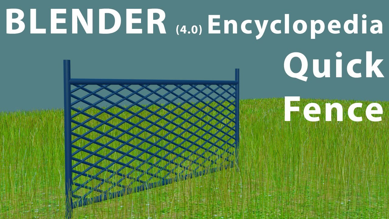 Blender Encyclopedia Quick Fence using poke face and face to quad ...