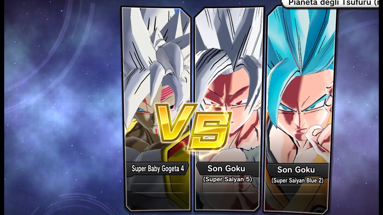 XV2 (PC): Baby Gogeta Super Saiyan 4 vs Goku TP Super Saiyan 5&Goku DBH Super Saiyan Blue 2 ...