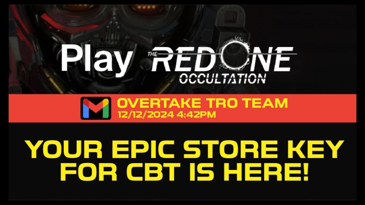 The Red One: Occultation CBT | Epic Store Key #overtake #pcgaming - YouTube