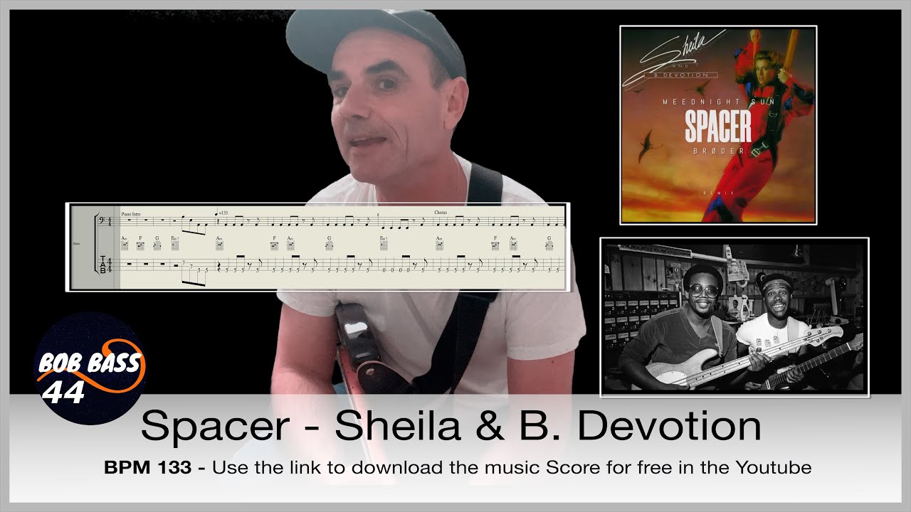 Spacer (CHIC music) - Sheila & B. Devotion - bass guitar cover with ...