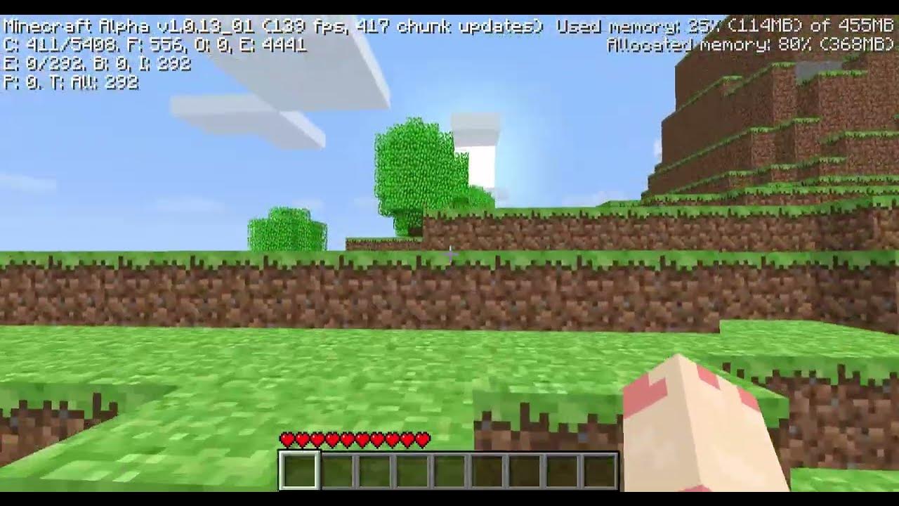 Minecraft Java Edition Alpha v1.0.13 - YouTube