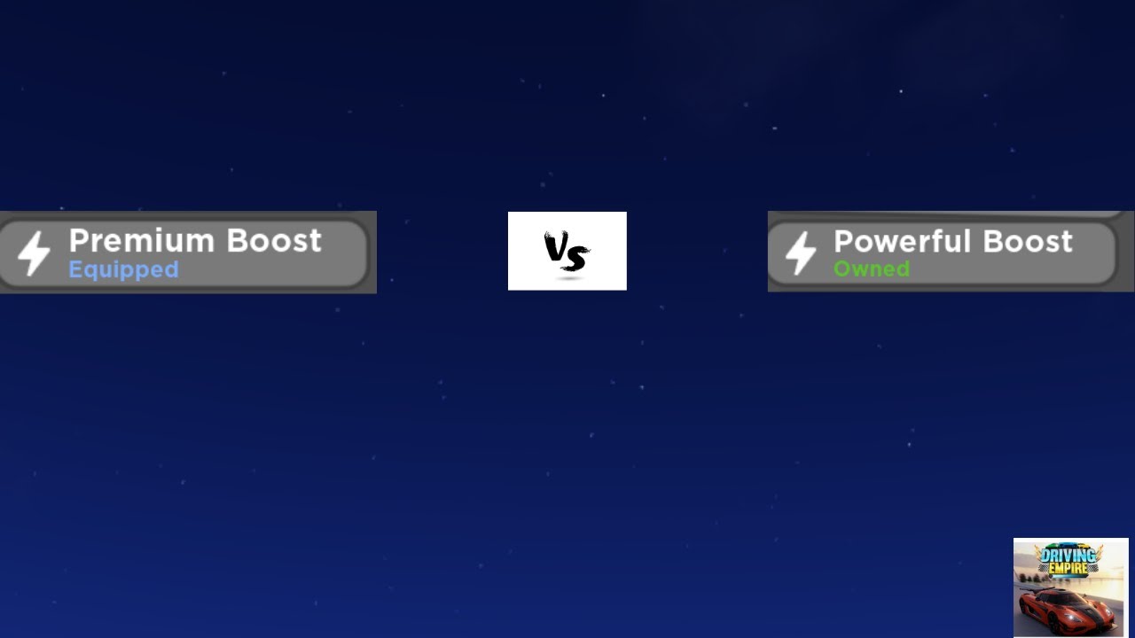 Premium Boost VS Powerful Boost (Driving Empire) - YouTube