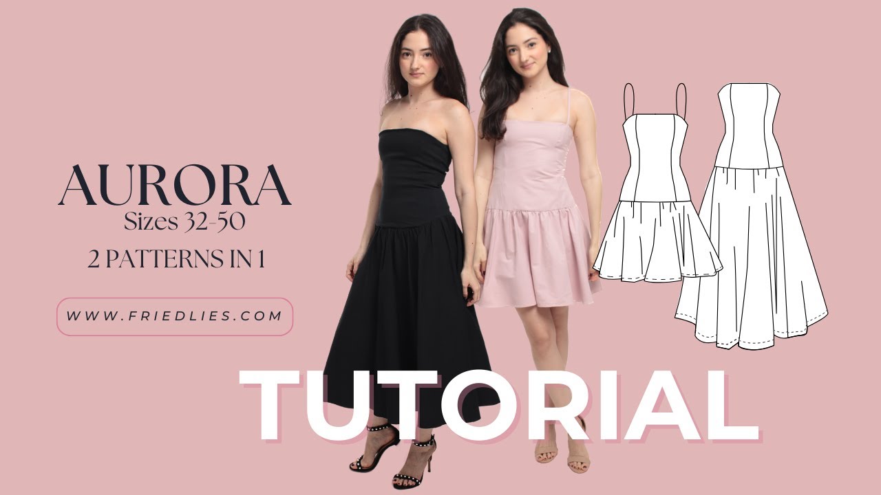 AURORA: DROP-WAIST DRESS SEWING TUTORIAL + PATTERN! Cottagecore ...
