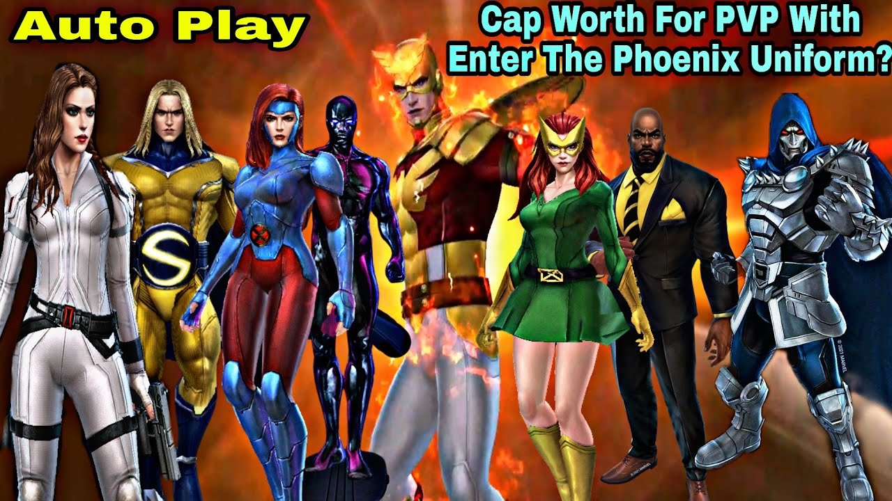 Captain America Enter The Phoenix Uniform PVP Auto Play Showcase ...