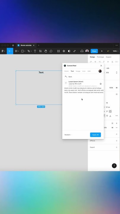 How to add lorem ipsum text in Figma - YouTube